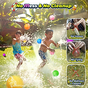 SOPPYCID 12Pcs Reusable Water Balloons, Pool Beach water Toys for Boys and Girls, Outdoor Summer Toys for Kids Ages 3-12, Magnetic Water Ball for Outdoor Activities