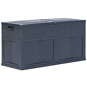 Festnight Garden Storage Deck Box Weather Resistant Storage Cabinet Cushions Pillows Blankets Organizer for Patio Lawn Indoor Outdoor Furniture Black 46.9 x 18.1 x 23.6 Inches (L x W x H)