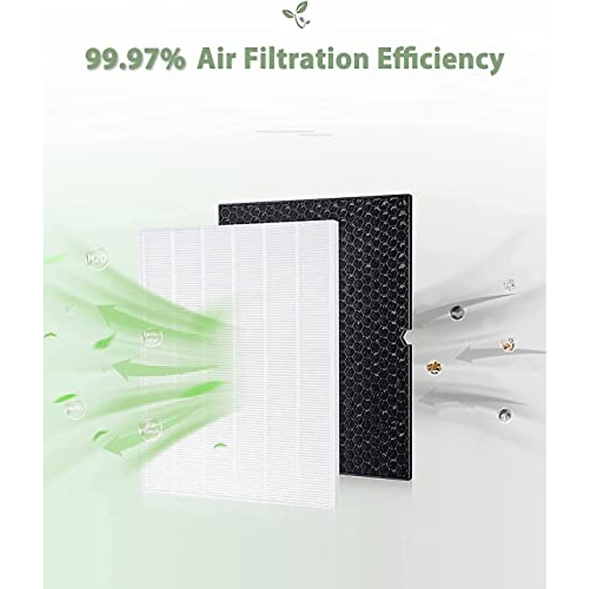 2-Set 5500-2 Air Purifier Replacement Filter for Winix 5500-2, H13 True HEPA Filter & Activated Carbon Filter Kit, Replace 116130 Filter H