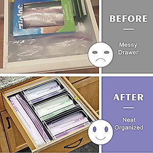 Ziplock Bag Storage Organizer for Kitchen Drawer