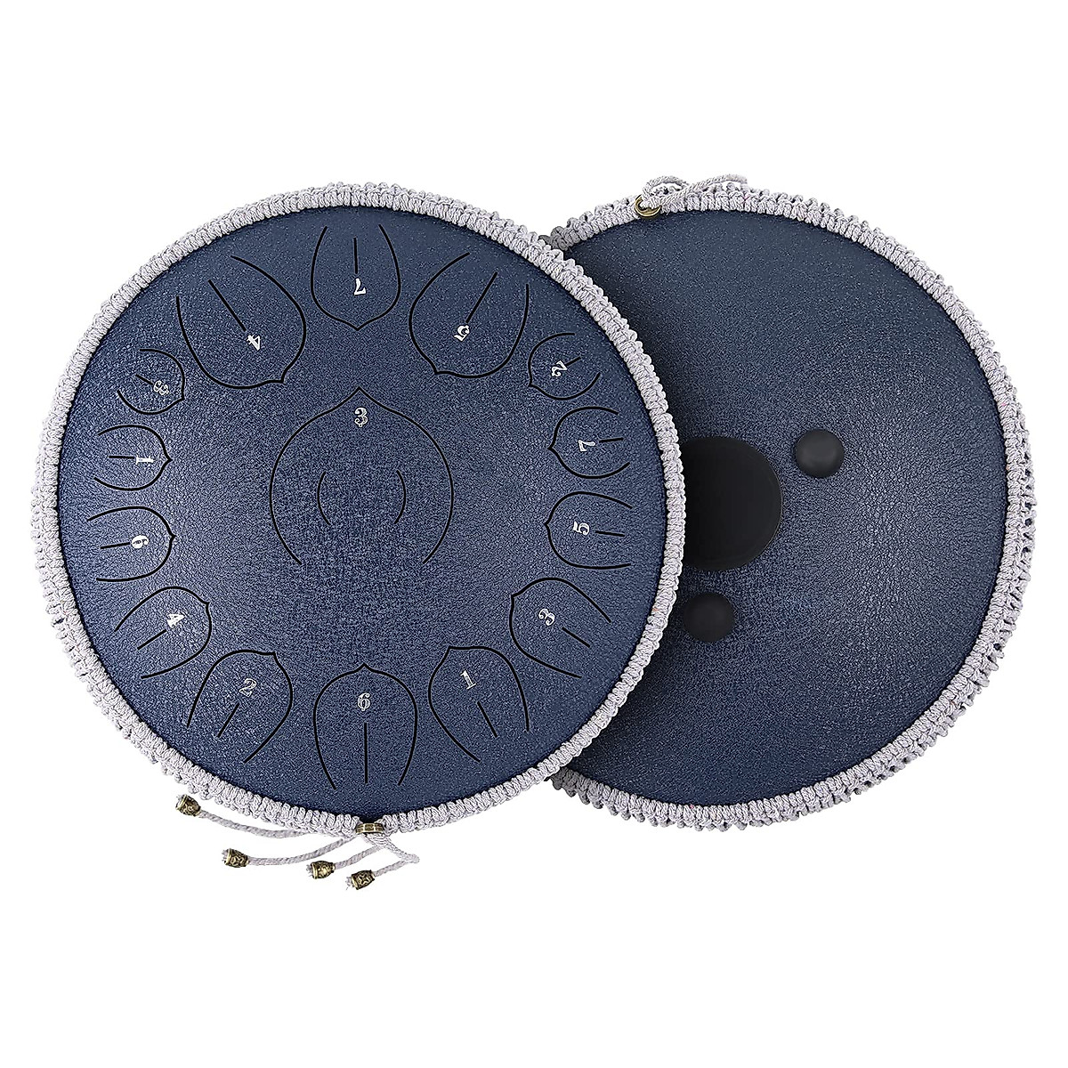 BURNING&LIN Steel Tongue Drum 15 Notes 14 Inches Tongue drum Handpan Drum Percussion for Meditation Yoga Musical Education Best Gift for Adult& Kids