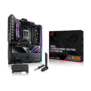 ASUS ROG Crosshair X670E Extreme(WiFi 6E) Socket AM5(LGA 1718) Ryzen 7000 EATX Gaming Motherboard(20+2 Power Stages, PCIe® 5.0, DDR5, 5xM.2 Slots,USB 3.2 Gen 2x2 Front-Panel,USB4™ Ports,Anime Matrix)