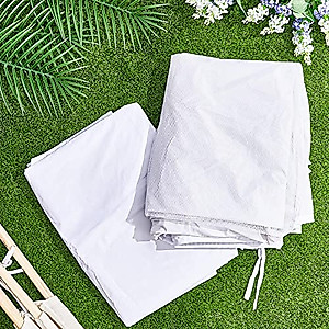 Kinlop 4 Pcs Full Zippered Walls for 10 x 10 Easy Pop up Canopy Enclosure Sidewall Kit with Roller up Sidewalls and Mesh Windows Canopy Sidewall Replacement 4 Walls, Not Include Frame and Top (White)