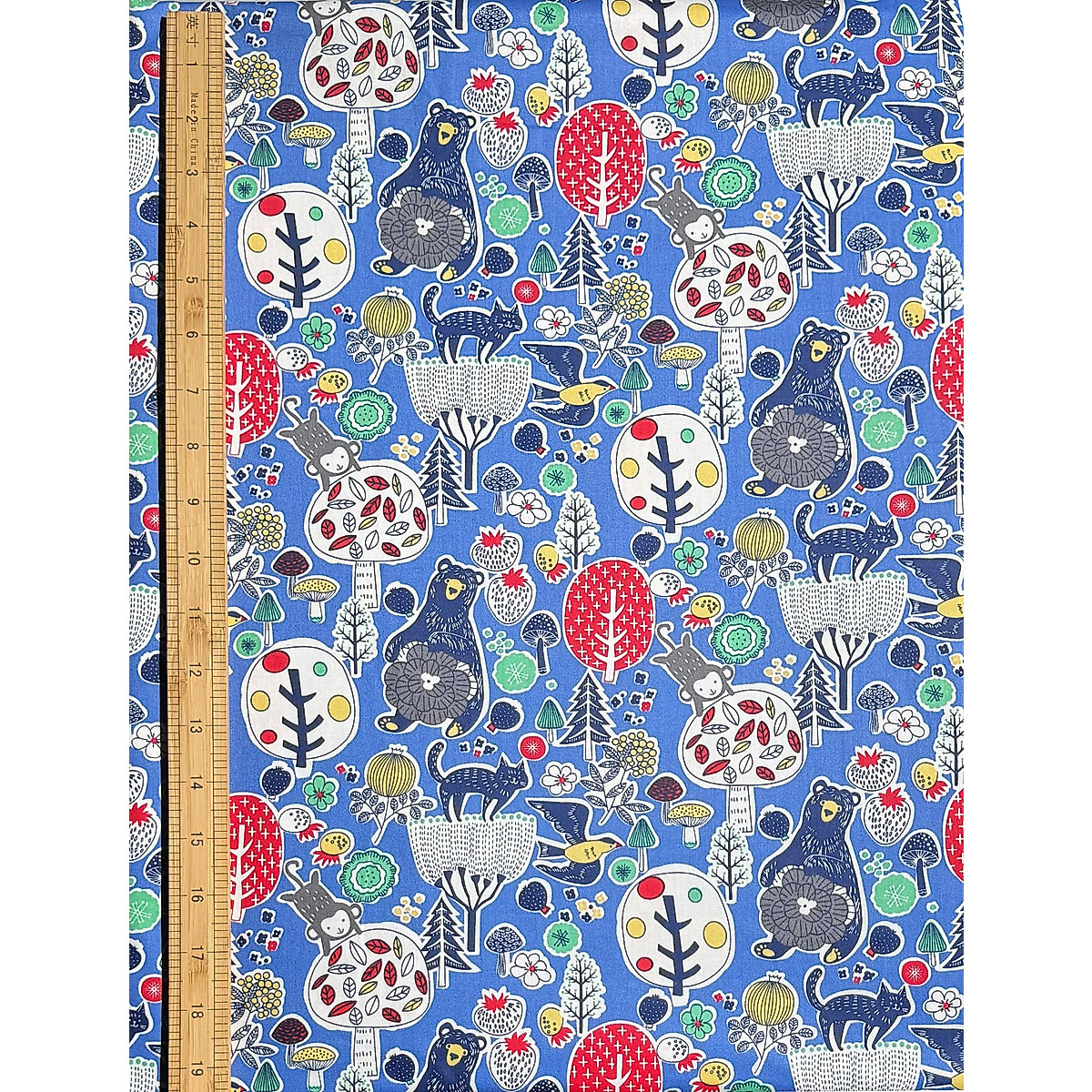 9 Pcs Animal Fabric Patterns Fat Quarters Quilting Fabric Bundles No Repeat Designs for Baby Boy Kids,18"x 22" …