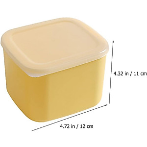 4 Pack Airtight Plastic Food Storage Containers with Lids - BPA-Free & Leak Proof - Cheese Storage Containers, Meal Prep Containers -4.7X4.3X3.5 Inch