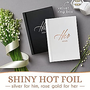 Vow Books with Ring Box for Wedding Ceremony, Vow Books for Wedding, Vow Book, Wedding Vow Books, Vow Books His and Hers, Vows Book, Wedding Vows, Wedding Vows Book, His Her Vows Book