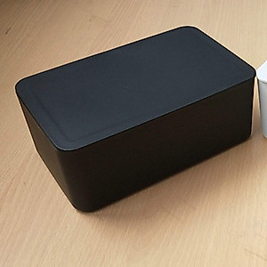 beerty Tissue Box Cover - Wet Wipes Dispenser Holder with Lid Black Dustproof Tissue Storage Box for Home Office Store