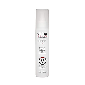 Visha Skincare Cheek 2 Feet 4 in 1 Body Spray for Men and Women, Decreases Bumpy Skin and Shave Bumps, Blemishes and Sweat Rashes, Aluminum Free Deodorizing Mist for Daily Use and After Workout 4fl oz