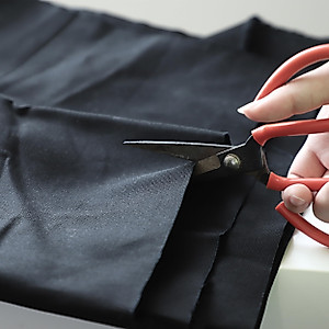 Simple&Opulence 100% Cotton Canvas Fabric 10oz. 59 Inch by The Yard, Nature Duck Fabric Textile Medium Weight for Painting, Sewing, Crafts, Embroidery, Bag, Handmade Home Decor(1 Yard, Black)