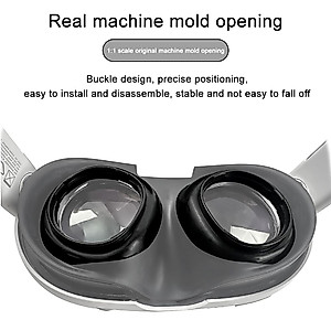 pulunto Glasses Spacer Protector for Meta Quest 3 VR Controller Headset Mirror Eyewear Protective Frame Lens Insert Protective Cover Anti-scratch Headset Frame VR Accessories