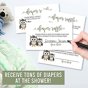 25 Baby Shower Diaper Raffle Tickets For Baby Shower Games To Play - Owl Baby Shower Games Gender Neutral, Diaper Raffle Cards, Baby Raffle Tickets, Baby Shower Invitation Inserts, Baby Shower Ideas