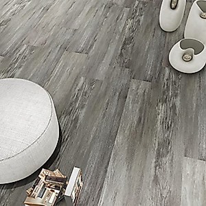 MSI Newlands 7 in. x 48 in. Luxury Vinyl Flooring, Rigid Core Planks, LVT Tile, Click Lock Floating Floor, Waterproof LVT, Wood Grain Finish, Goncalo Gray Dark, 1438.25 Square Feet