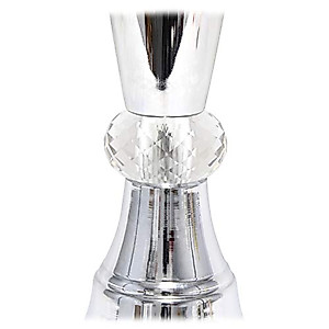 Elegant Designs LT1034-WHT Trendy Sheer Table Lamp with Hanging Crystals and Sheer Shade, White