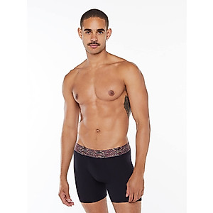Savage X Fenty, Men's, Savage X Boxer Briefs, Matte logo elastic waistband, Front contour pouch, Cotton, Caviar, M
