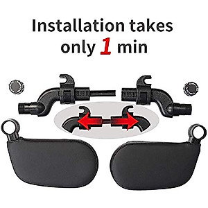 STYLOOC Car Seat Headrest Pillow, Car Seat Pillow Headrest Support Neck Pillow Head Protection Cervical Spine Adjustable on Both Sides Telescopic Version PU Leather Universal for Kids Adults Travel