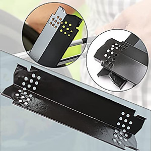 Hongso Grill Parts Replacement for Nexgrill Evolution 720-0864M 2 Burner Grill, 16 15/16" Cast Iron Grill Grates Heat Plates Burner Tubes Included