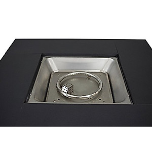 Pleasant Hearth OFG901T Montreal Square Gas Fire Pit Table, 38"