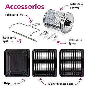 Instant Pot Vortex Pro 10 Quart Air Fryer, 9-in-1 Rotisserie and Convection Oven, Roast, Bake, Dehydrate and Warm, with EvenCrisp Technology, Free App with over 1900 Recipes, 1500W, Stainless Steel