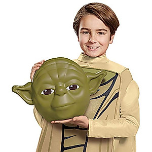 Yoda Costume for Kids, Official Deluxe LEGO Star Wars Costume with Mask and Robe, Child Size Medium (7-8)