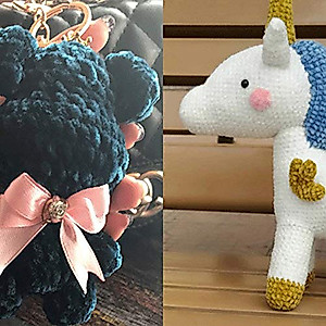 Clisil 196yards Light Green Velvet Yarn Crochet Chenille Velvet Yarn 100% Polyester Yarn DIY Bag Sweater Scarf Toy Yarn 100g