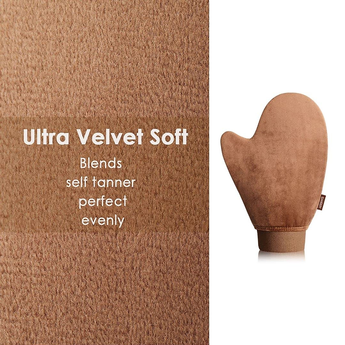 Sanfery Self Tanner Mitt Applicator - US Patent Self Tanning Mitt, Sunless Tanning Glove, Fake Tan Mitt