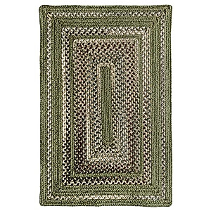 Capel 0392QS04000600265 Bradford Area Braided Rug, 4' x 6', Foliage