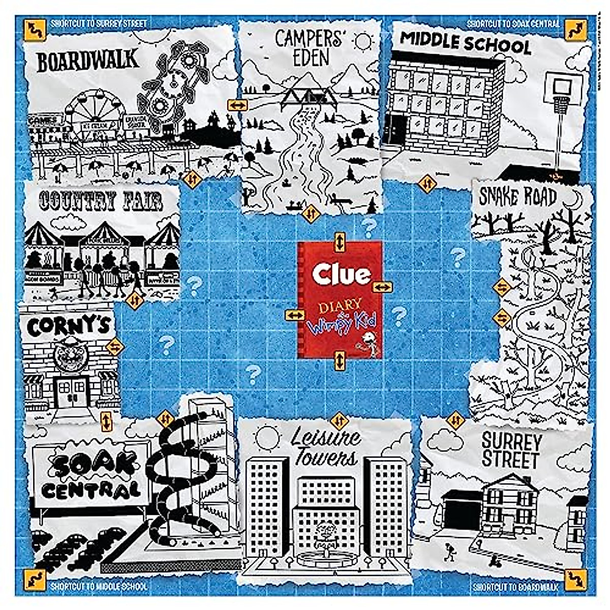 CLUE: Diary of a Wimpy Kid | Solve the Mystery in This Collectible Clue Game Featuring Characters & Locations from the Popular Book Series Diary of a Wimpy Kid | Officially-Licensed Diary of a Wimpy