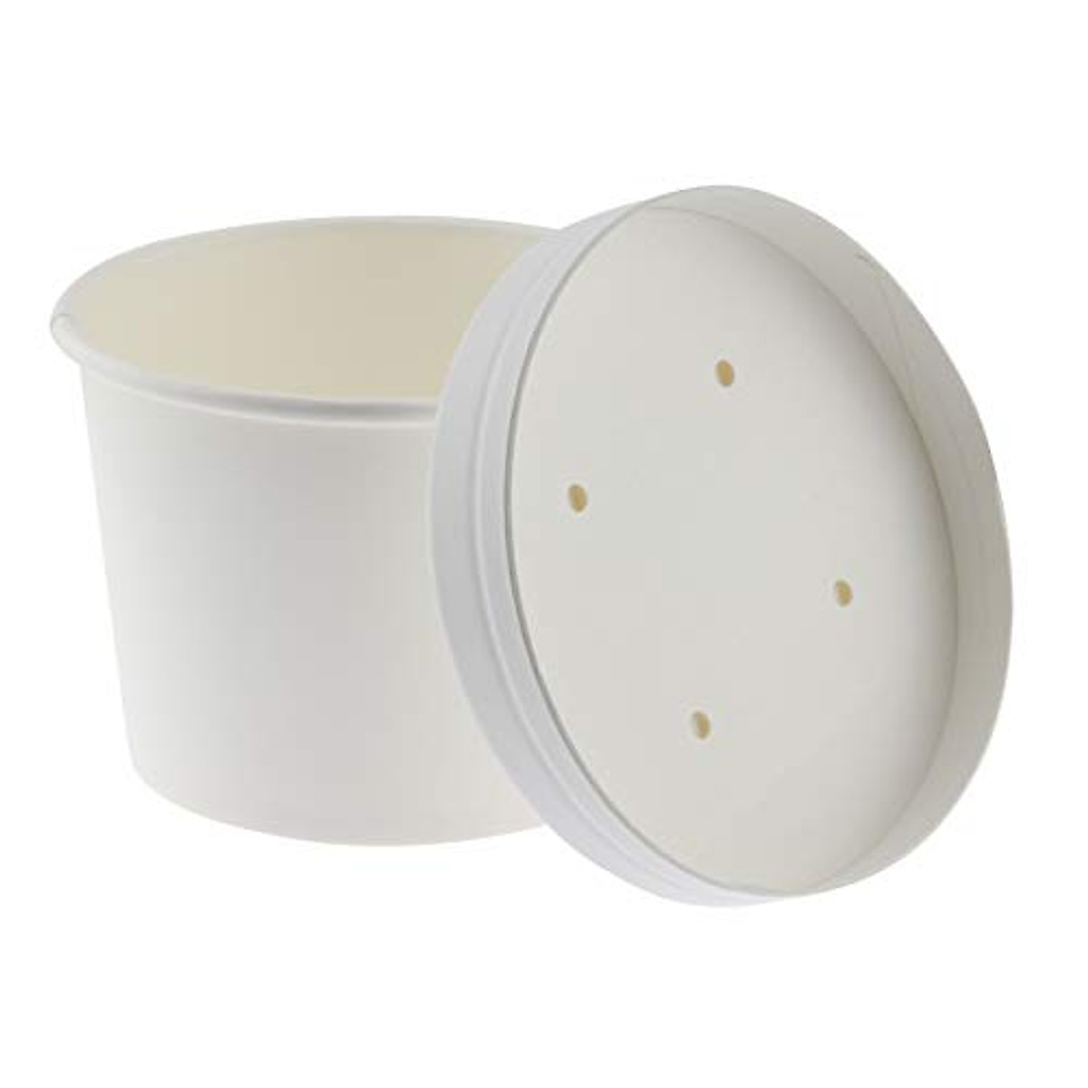 NYHI Paper Soup Storage Containers With Lids | 32 Ounce Insulated Take Out Disposable Food Storage Container Cups For Hot & Cold Foods | Eco Friendly To Go Soup Bowls With Vented Lid | 25 Pack