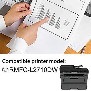 HIYOTA 1 Pack Black TN-760 High Yield Compatible TN 760 TN760 Toner Cartridge Replacement for Brother RMFC-L2710DW Printer Toner - Page Yield Up to 3,600 Pages Per Toner Cartridge