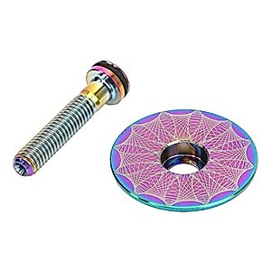 Demeras  Headset Top , Titanium Alloy Rust Proof Headset Top Cover Waterproof for Road Bike