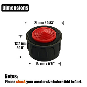 JQK Faucet Areator, 2.2 GPM Flow Retrictor Insert Faucet Aerators Replacement Parts Bathroom 5 Pack, Standard Size, FA2-P5