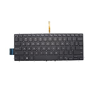 Replacement Keyboard for Inspiron 5368 5378 5370 5568 5578 5579 7368 7370 7373 7375 7378 7460 7560 7570 7572 7573 7579 Laptop with Backlit P/N:H4XRJ 0H4XRJ Black