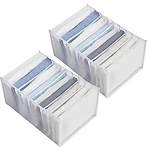 Extra-Large Closet Organizers and Storage Upgrade Wardrobe Clothes Organizer for Folded Clothes,Jeans,Drawer Organizers for Clothing Organizers Clothes for Skirt,Leggings,Door Room Essentials (2Pcs)