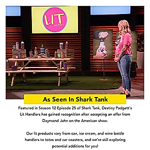 Lit Handlers Slim Can Holder - 12 oz Tall Can Sleeve for Slim Drinks - Neoprene Material Insulated Beverage Cooler & Cover - Machine Washable, Tear Resistant, Reusable Drink Insulator Sleeve for Beach