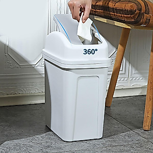 Trash Can with Lid ,5.5 Gallons, Plastic Bathroom Garbage Can with Lid, Waste Basket,trash Bin,garbage Bin ,pink Trash Can for Bedroom, Bathroom, Office, Kitchen, Outdoor, Living Room, Dorm