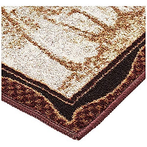 Brumlow Mills Tall Farmhouse Rooster Area Rug Rustic Decor Mat for Kitchen, Dining, Bedroom, Bathroom, Entryway or Living Room, 20" x 44", Brick