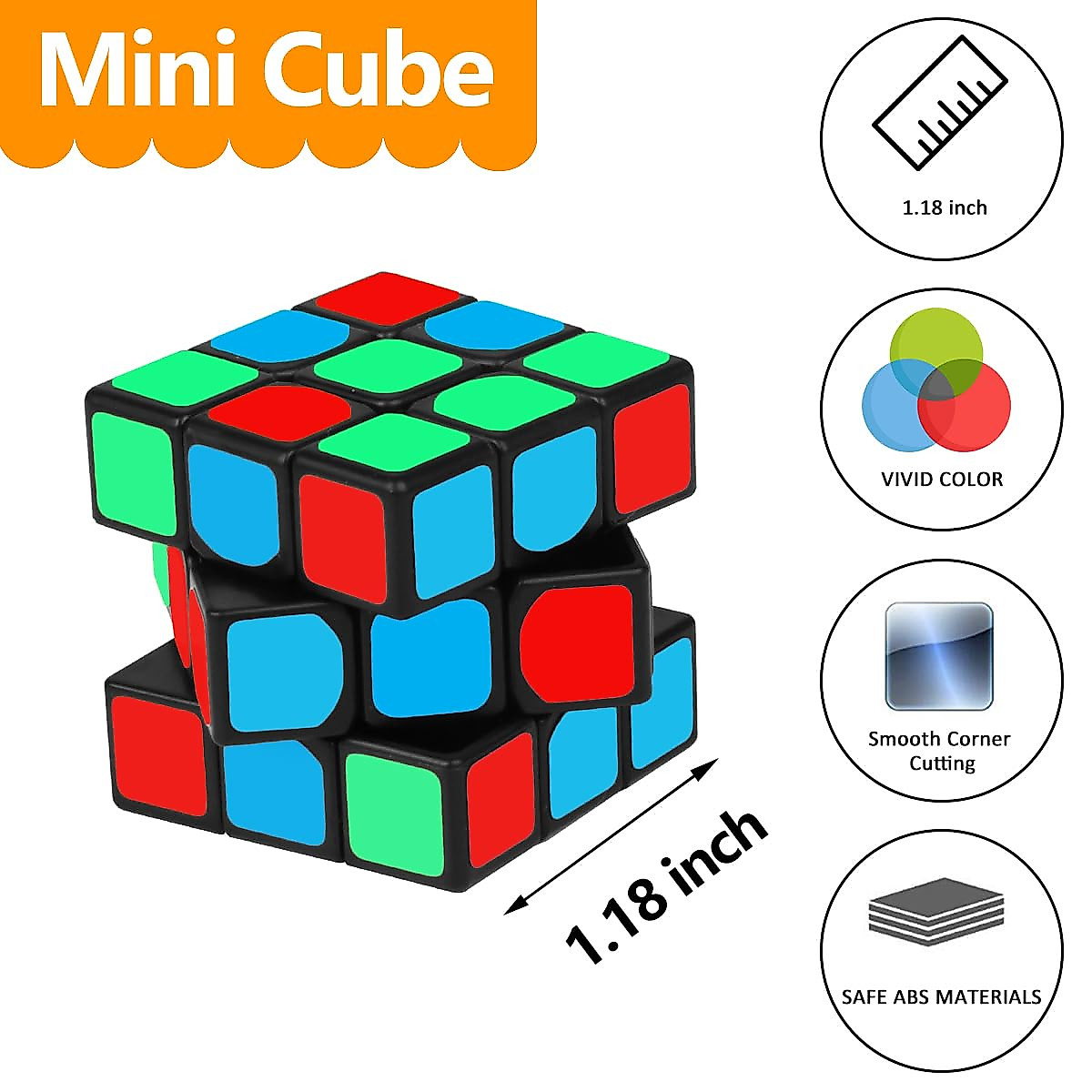 Mini Cube 20 Pack Magic Cube, Puzzle Party Favors for Kids Party Puzzle Game Toys Classroom Rewards & School Prize for Students, Stress Relief Toys Goody Bag Filler Birthday Gift