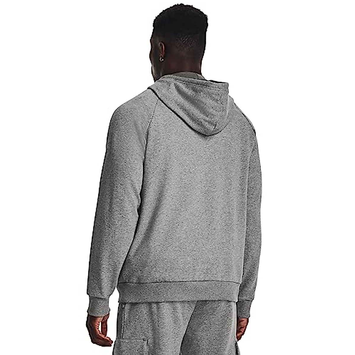 Under Armour Men's Rival Fleece Logo Hoodie , (025) Castlerock Light Heather / / White , XX-Large Tall