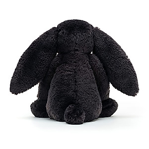 Jellycat Bashful Inky Black Bunny Stuffed Animal, Medium