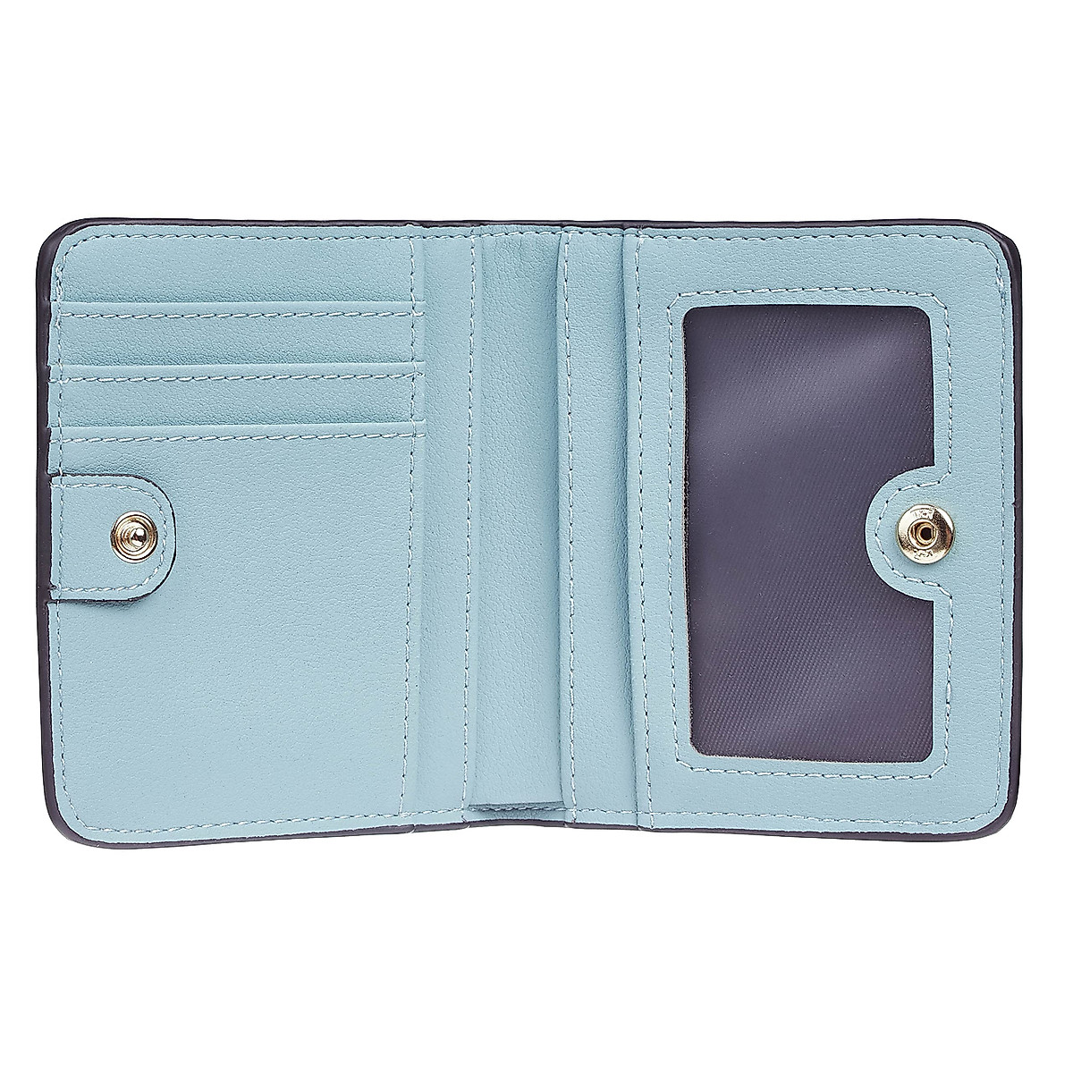 Gostwo Small Wallet for Women, Slim RFID Blocking Wallet, Credit Card Holder Wallet, Compact Bifold Luxury Genuine Leather Pocket Passport Wallet Ladies Girls Mini Purse Travel with ID Window, Blue