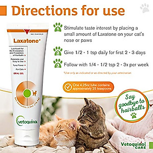 Vetoquinol Laxatone: Oral Hairball Lubricant Gel for Cats – Tuna-Flavored, 2.5oz