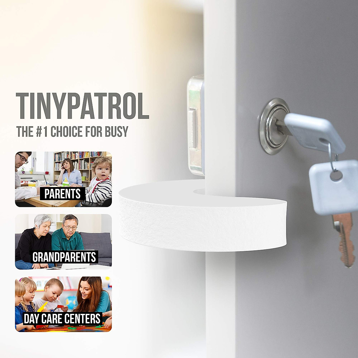 Tiny Patrol 8 Pack Baby Safety Door Stopper Baby Proofing Pet Child Safety Door C Shape Soft Eva Foam Finger Pinch Guard Fits Any Door Safer Home