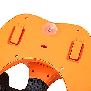 Coherny Steering Wheel Toy Driving Controller Portable Driving Copilot Toy Educational Sounding Toy Gift Driving Wheel with Music for Kids (Orange)