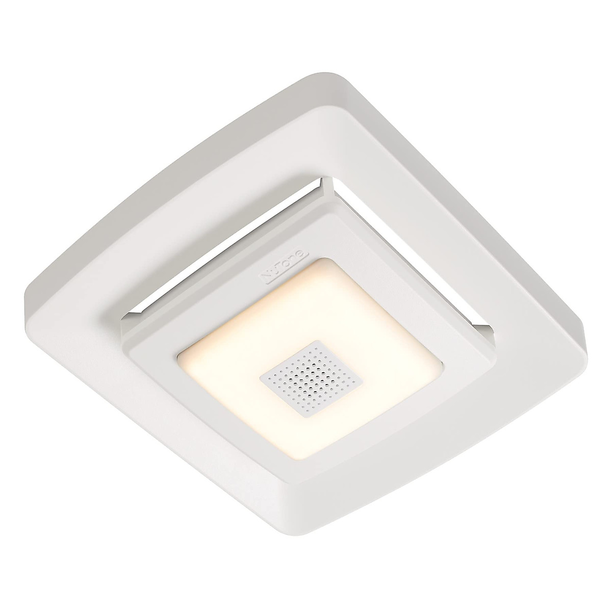 Broan-NuTone Nested Bluetooth Speaker Quick Install Bathroom Exhaust Fan Grille/Cover w/LED Light, White