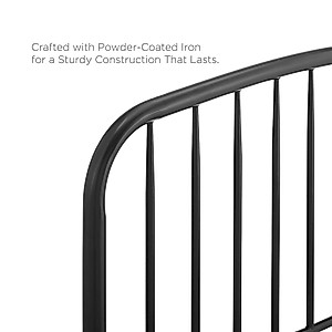 Modway MOD-6150-BLK Nova Queen Metal Headboard, Black