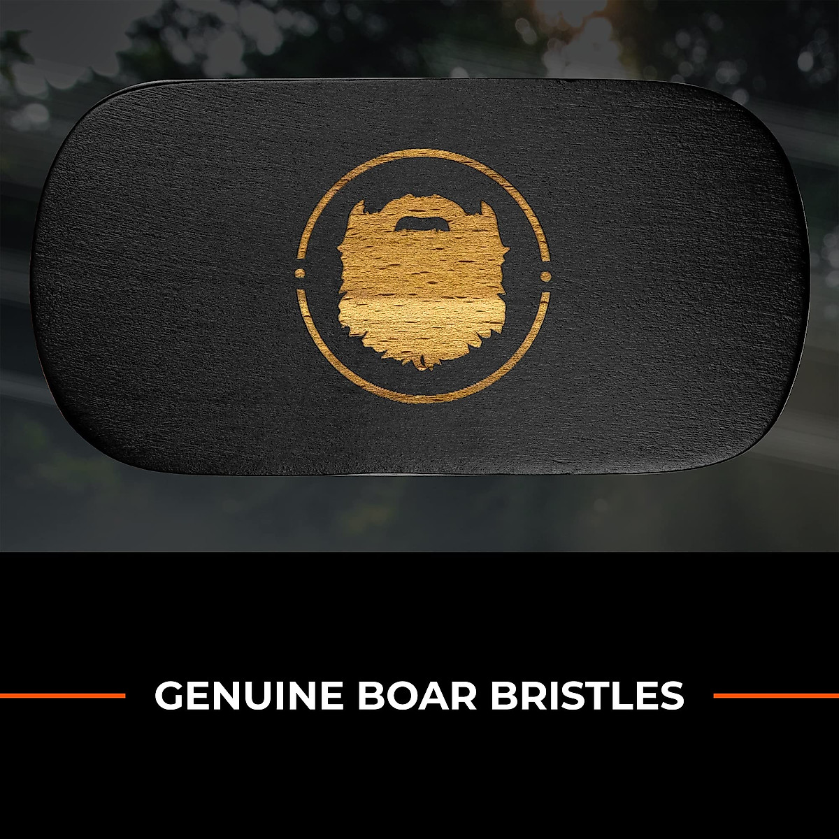 Wild Willies Natural Boar Bristle Beard Brush for Men - Professional Beard and Mustache Grooming Brush with Ergonomic Wooden Handle - Small Travel Pocket Size Beard Detangler, Smoothens, Softens