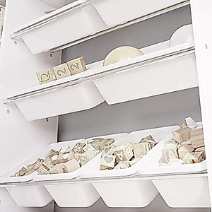Sturdis Kids Toy Storage Organizer with Kids Toy Shelf and 8 White Toy Bins – Perfect Toy Storage Solution - Your Kids Will Have Fun and You Will be Free from Messes!