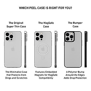 PEEL Ultra Thin Magnetic Case for MagSafe iPhone 14 Pro Max, Black – Embedded MagSafe Compatible Magnet, Minimalist Design, Branding Free – Protects and Showcase Your Apple iPhone 14 Pro Max