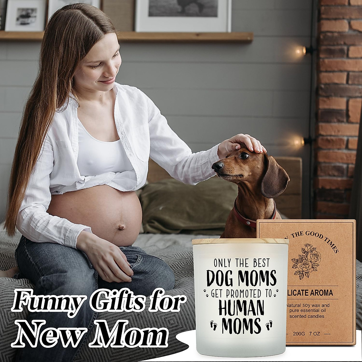 New Mom Gifts for Pregnant Women, Congrats on Pregnancy Gifts for Expecting Mom, Mom to Be Gift for Pregnant Daughter Wife Friend, First Time Mommy Birthday Mothers Day Gift, Lavender Scented Candle
