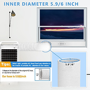 Portable AC Hose 5.9" Diameter Portable Exhaust Vent for Portable Air Conditioners, Suitable for 5.9"/6" Exhaust Hose Adaptor, Length up to 59" (5.9"Dia- Exhaust Hose)